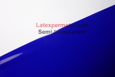 Semi-Transparent Blue latex sheet, per meter 0.40mm. LPM